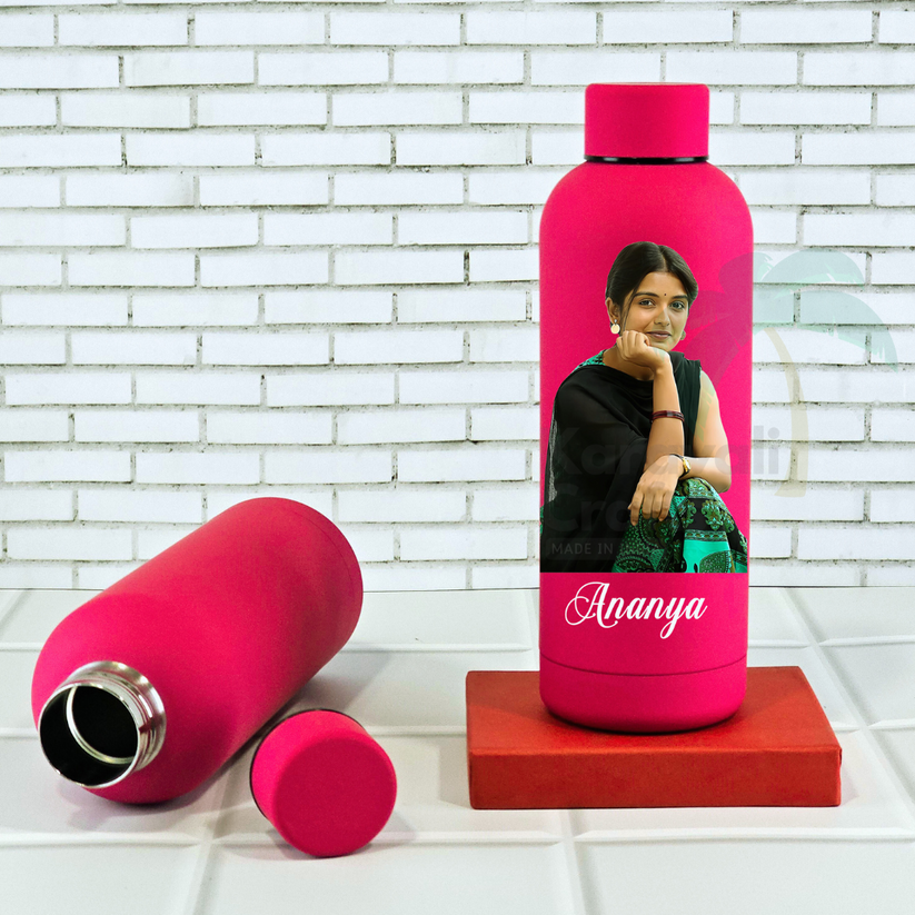 Personalized Color Photo Water Bottle – Karavali Crafts